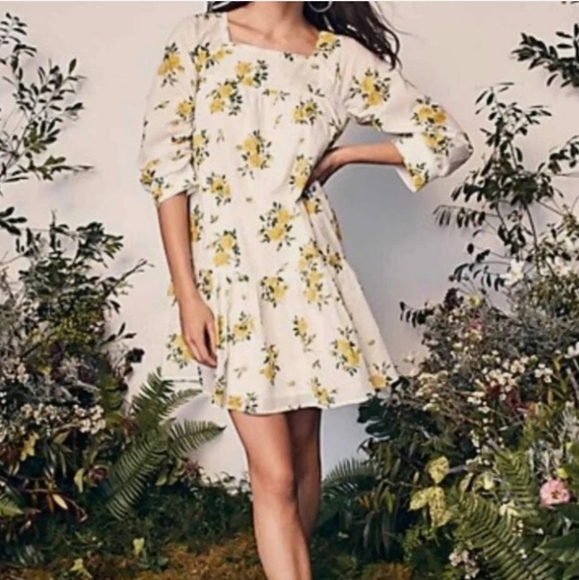 Happy X Nature | Dresses | Happy X Nature Luna White And Yellow Floral ...